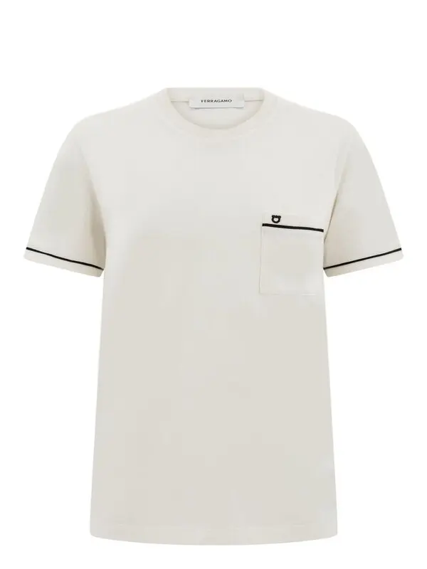 FERRAGAMO Gancini T-shirt - White