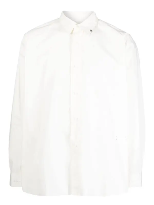 C2H4 Raw-cut Hem Shirt - White