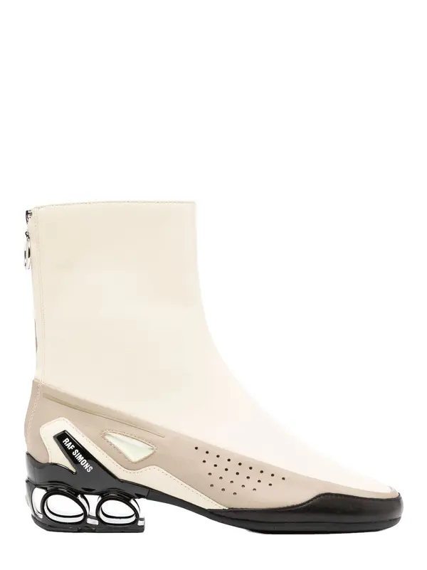 Raf Simons Colour-block 45mm Ankle Boots - White
