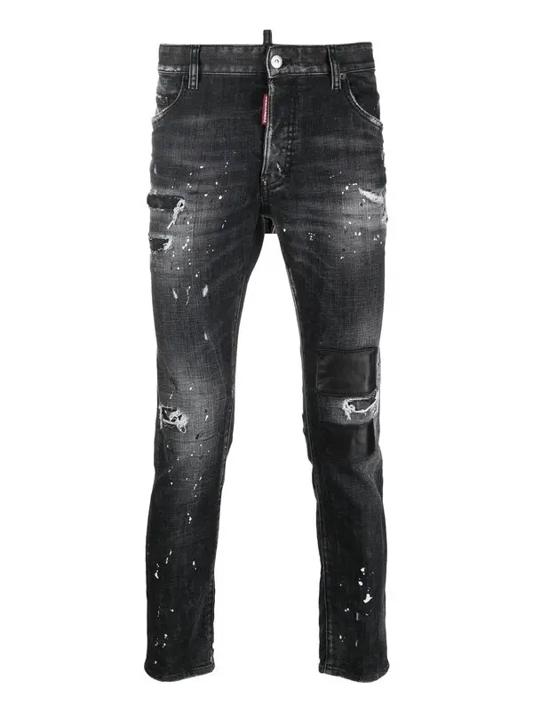 Dsquared2 Skater Distressed Jeans - Black