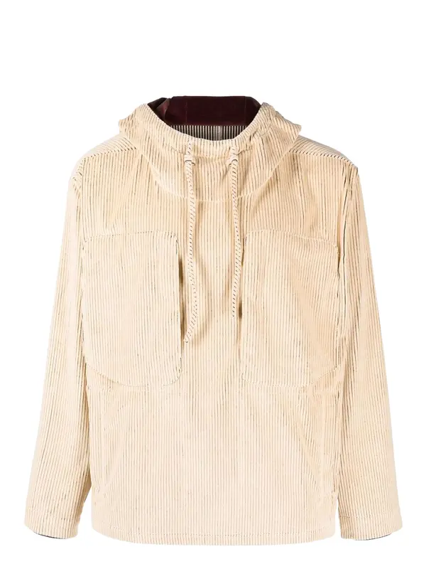 RANRA Steinn Corduroy Hooded Jacket - Neutrals