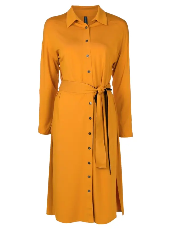 LYGIA & NANNY Belted Shirt Dress - Yellow