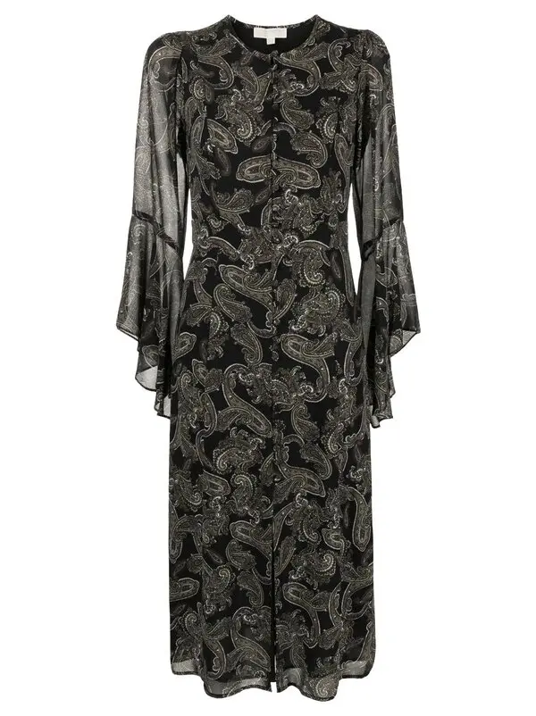 Michael Kors Paisley-print Midi Dress - Green