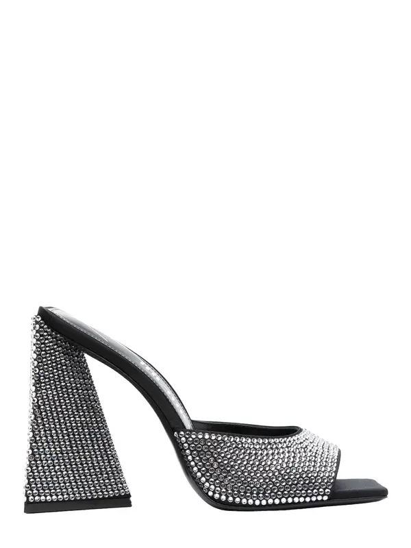 Attico 115mm Devon Crystal-embellished Sandals - Black