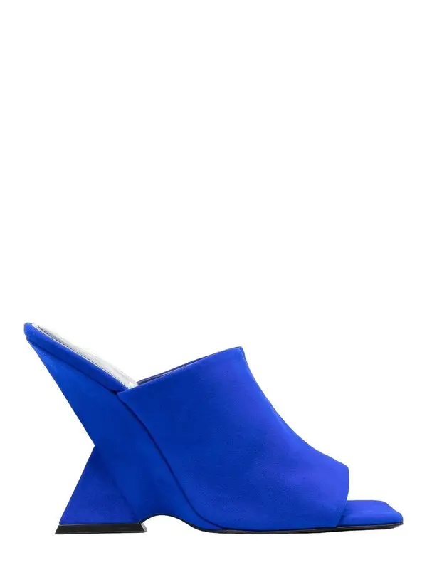 Attico 105mm Cheope Suede Sandals - Blue