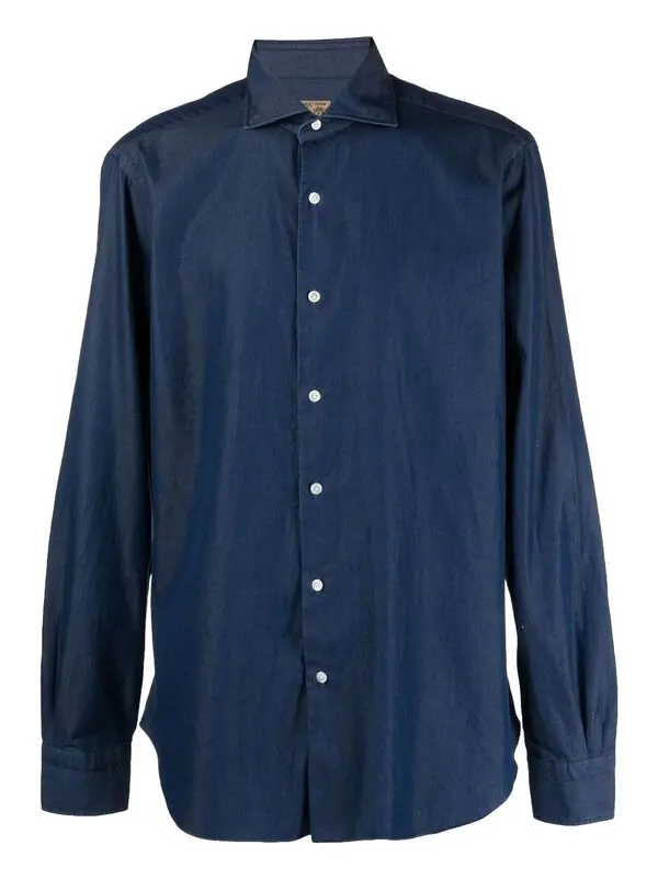 BARBA NAPOLI Long-sleeve Shirt - Blue