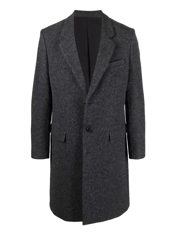 Ami Single-breasted Wool Coat - Grey