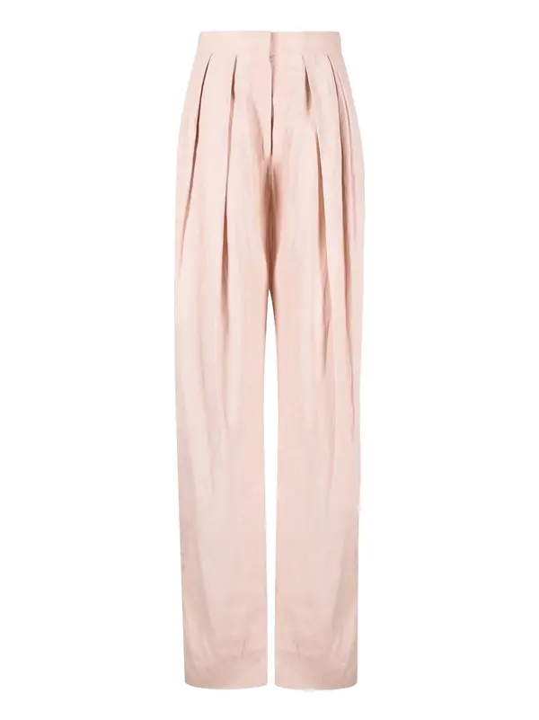 Stella McCartney High-waisted Pleated Trousers - Pink