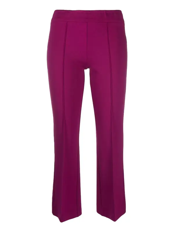 BLANCA VITA Mid-rise Cropped Trousers - Purple