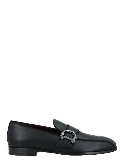 Dolce & Gabbana Loafers In Calfskin, Viscose And Cotton - Black