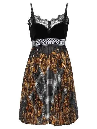 Versace Polyester Blend Mini Dress - Black