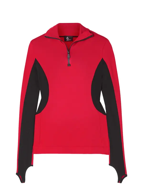 Moncler Power Grid Polartec Stretch-jersey Base Layer - Red