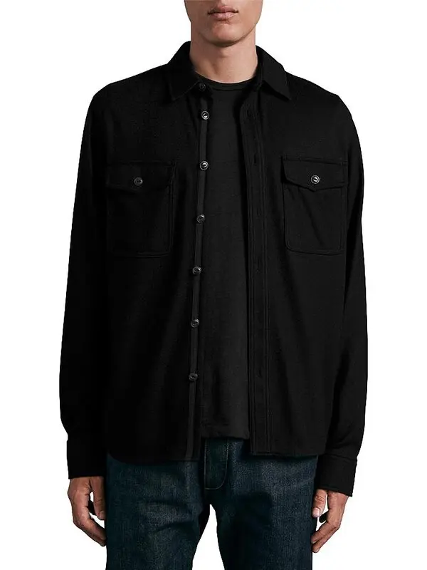 Rag & Bone Wool Shirt Jacket - Black