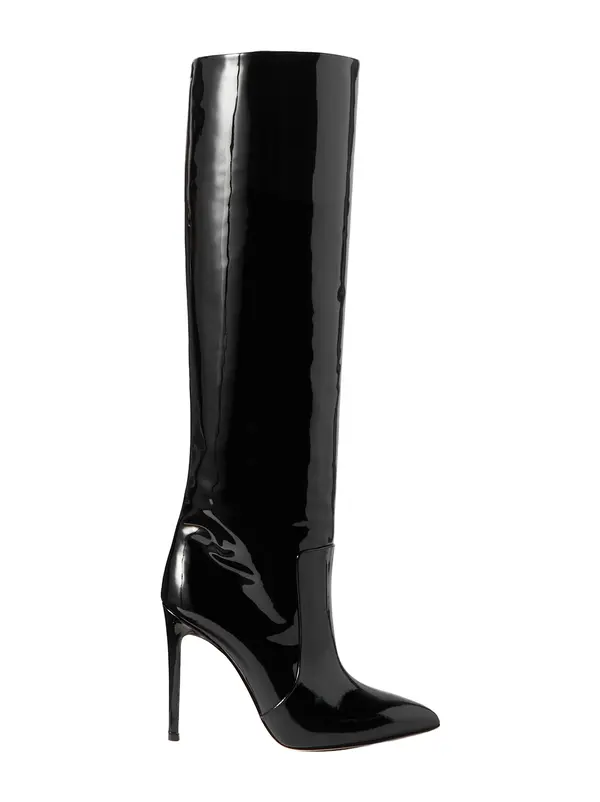 Paris Texas Stiletto Patent-leather Knee Boots - Black