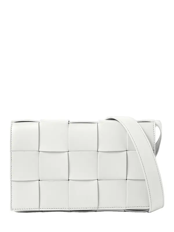 Bottega Veneta Cassette Crossbody Bag - White
