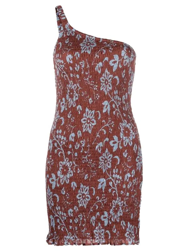 Faithfull The Brand Oceania Print Minidress - Brown
