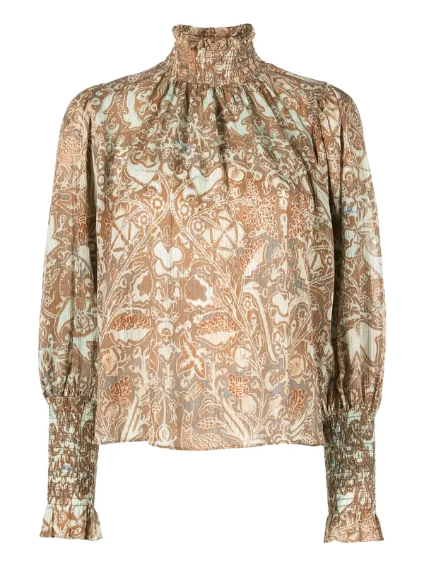Ulla Johnson Floral-print Blouse - Neutrals