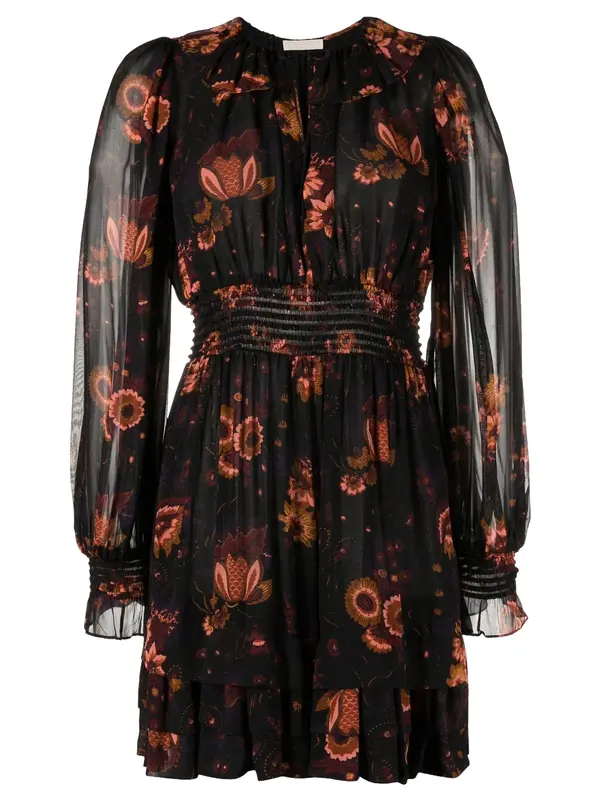 Ulla Johnson Adara Floral-print Dress - Black