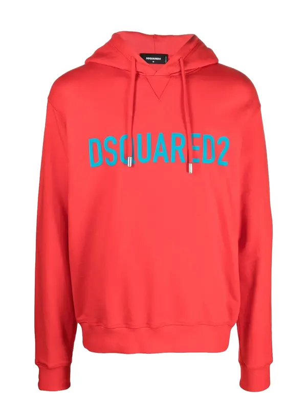 Dsquared2 Logo-print Long-sleeve Hoodie - Red