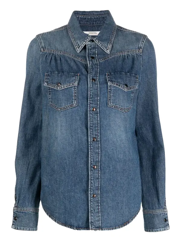 Dorothee Schumacher Patch-pocket Denim Shirt - Blue