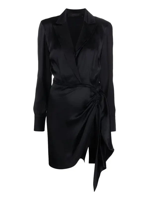 Federica Tosi Peak Lapel Minidress - Black