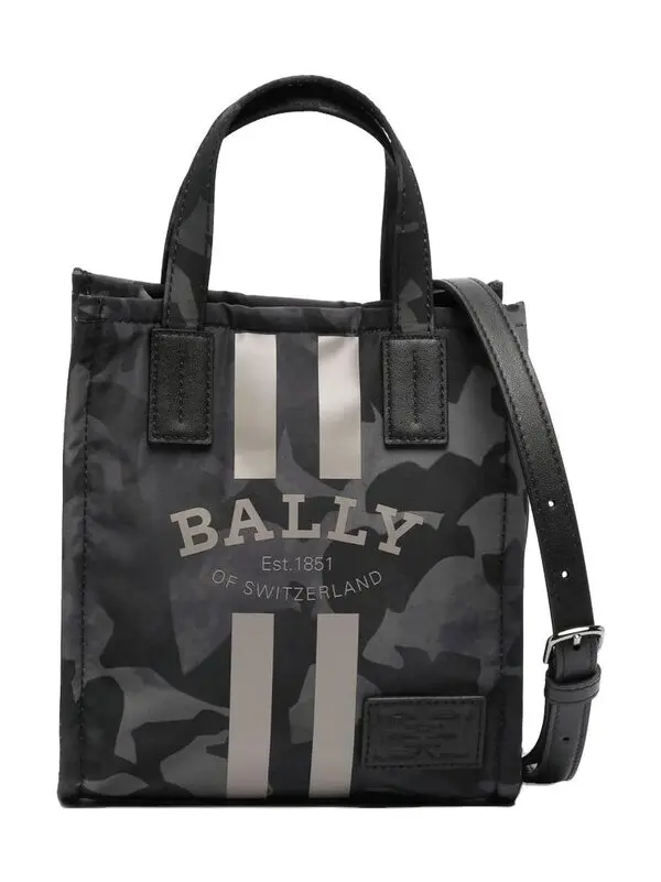 Bally Camouflage Print Mini Tote Bag - Black