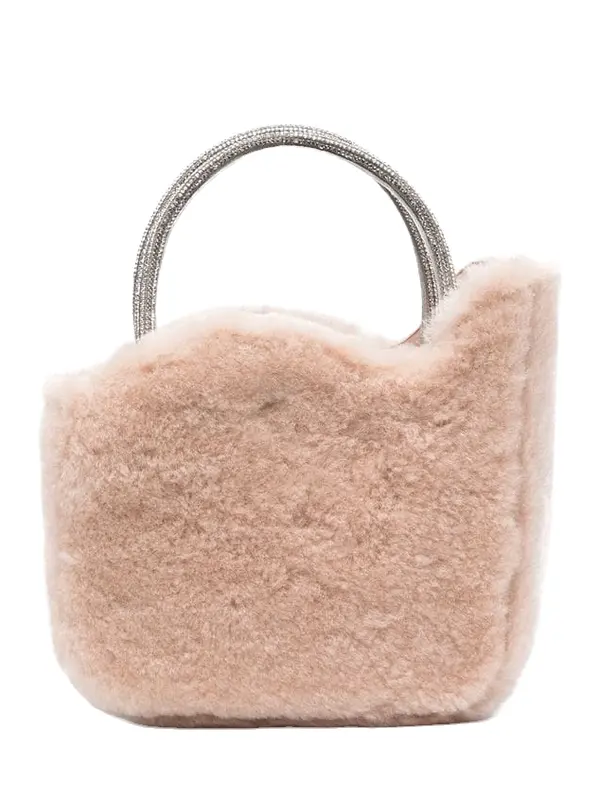 LE SILLA Micro Shearling Handheld Bag - Pink