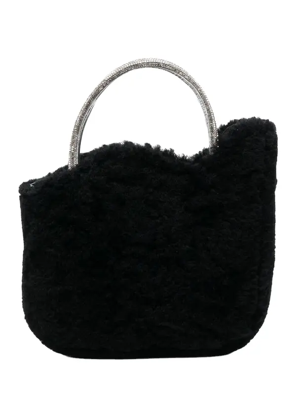 LE SILLA Micro Ivy Shearling Bag - Black