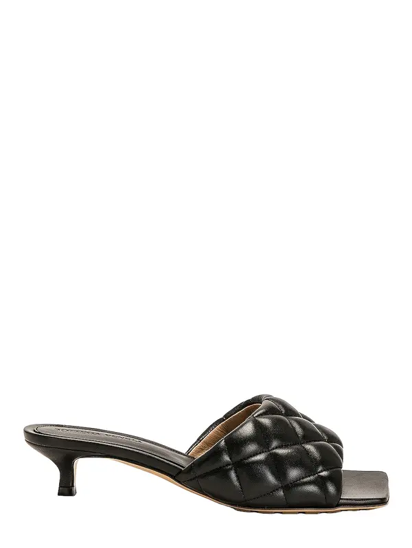 Bottega Veneta Padded Mule Sandal - Black