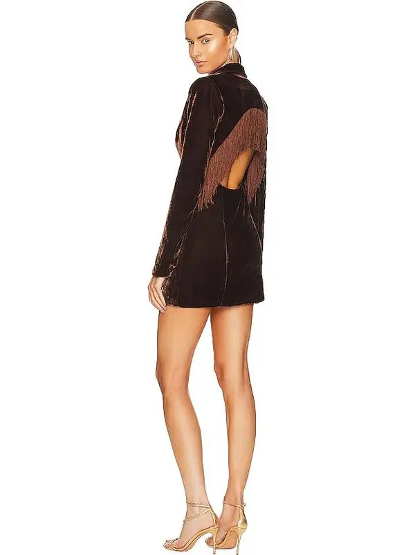 House Of Harlow 1960 Oriley Blazer Dress - Chocolate Brown