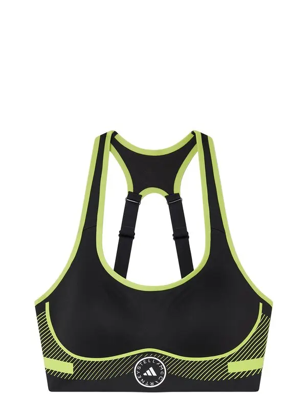 Stella McCartney Truepace High Impact Sports Bra - Black/semi-solar Slime