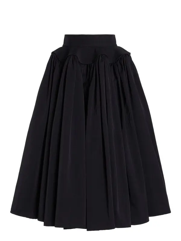 Bottega Veneta Tech Nylon Midi Skirt - Black
