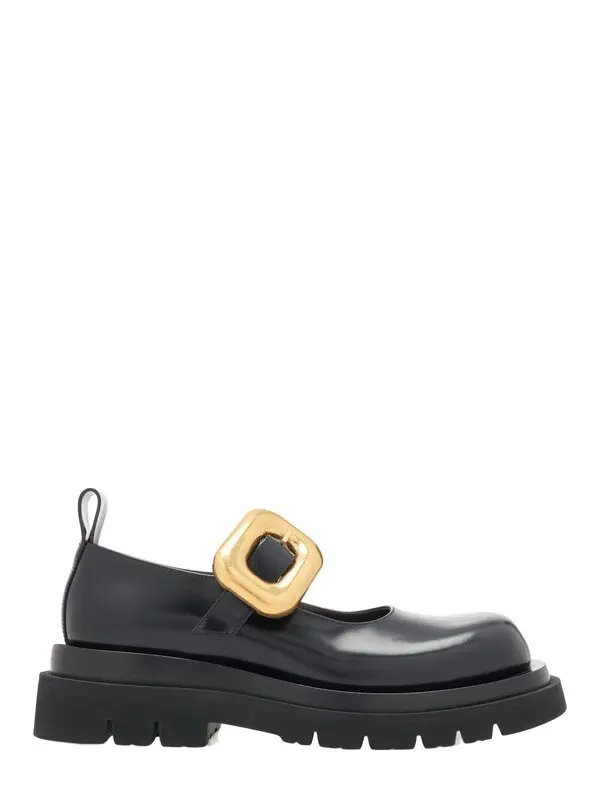 Bottega Veneta Lug-sole Mary Jane Flats - Black
