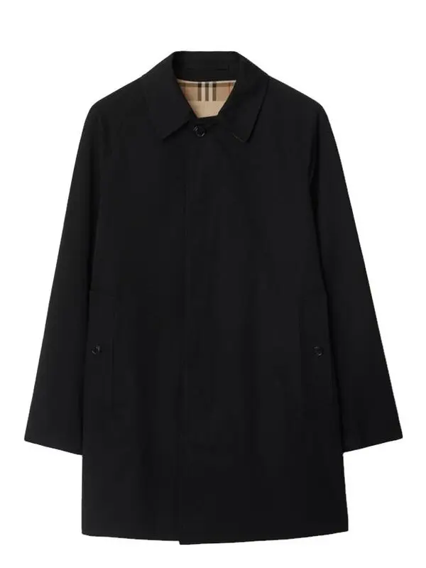 Burberry Short Camden Heritage Car Coat - Black