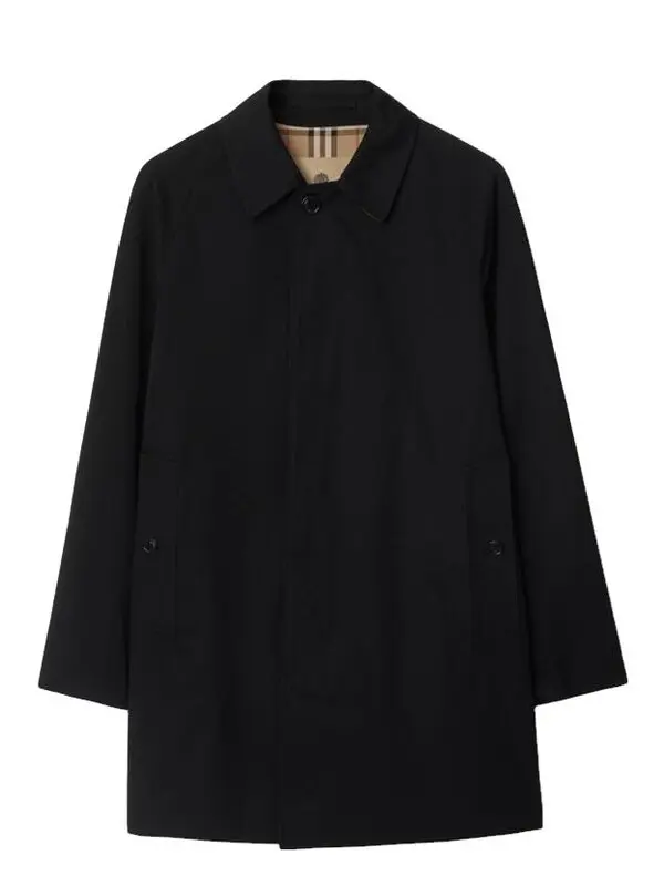 Burberry Short Camden Heritage Car Coat - Black