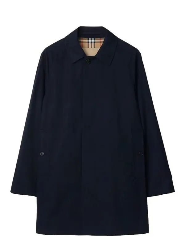 Burberry Short Camden Heritage Car Coat - Coal Blue