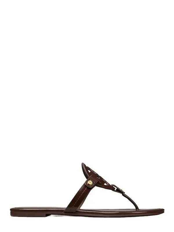 Tory Burch Miller Patent Leather Thong Sandals - Coconut