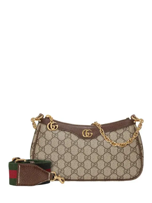 Gucci Ophidia Small Shoulder Bag Gg Canvas - Beige