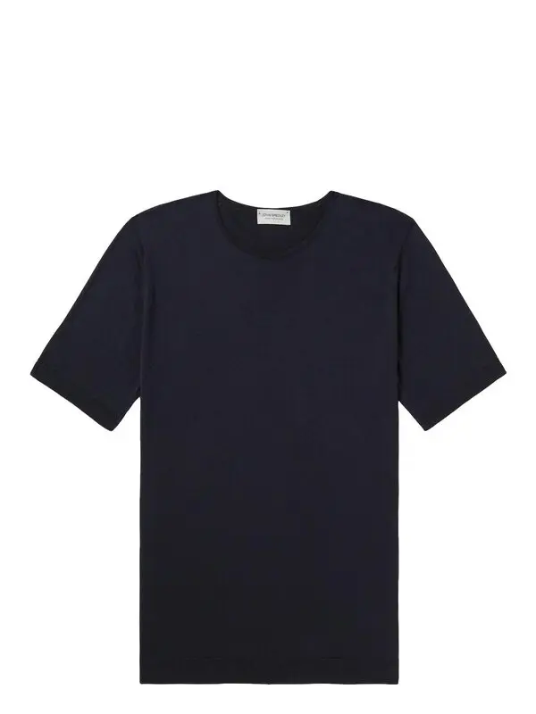 John Smedley Belden Slim-fit Sea Island Cotton T-shirt - Blue