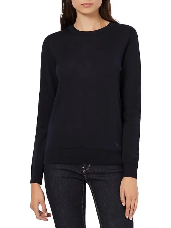 Emporio Armani Merino Wool Crewneck Sweater - Solid Multi