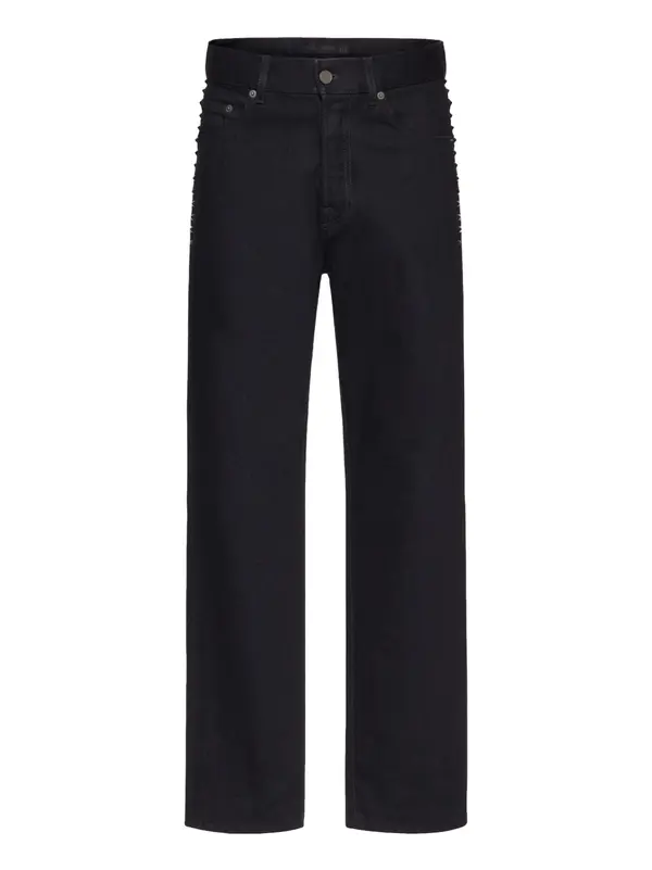 Valentino Garavani Studs Straight-leg Jeans - Black
