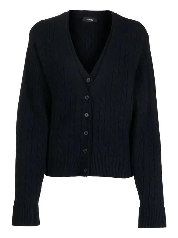 Goen.j Double-layered V-neck Cardigan - Blue