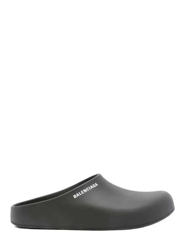 Balenciaga Logo-print Mules - Black