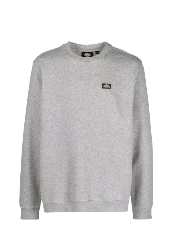 Dickies Logo-patch Crew-neck Sweatshirt - Grey