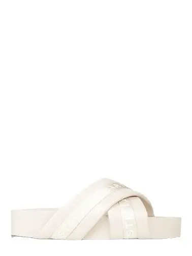 Stella McCartney Sandals In Textile Fibers - White