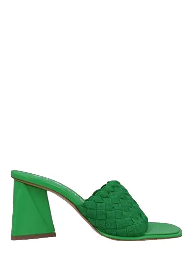 STRATEGIA Textile Slide Sandals - Green