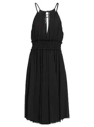 WHITE WISE Midi Trapeze Dress - Black