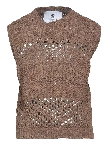 EVEN IF Knitted Sleeveless Top - Camel