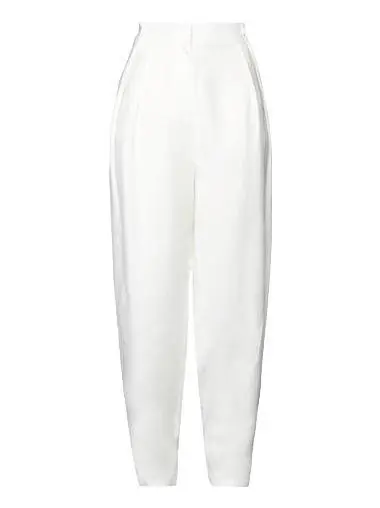 Patrizia Pepe Tapered Shantung Pants - White