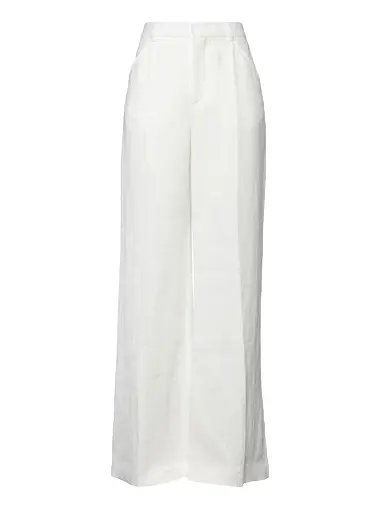 Chloé Wide Leg Linen Pants - White
